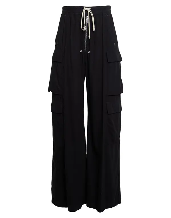 Rick Owens Cotton Cargo Pants - Black