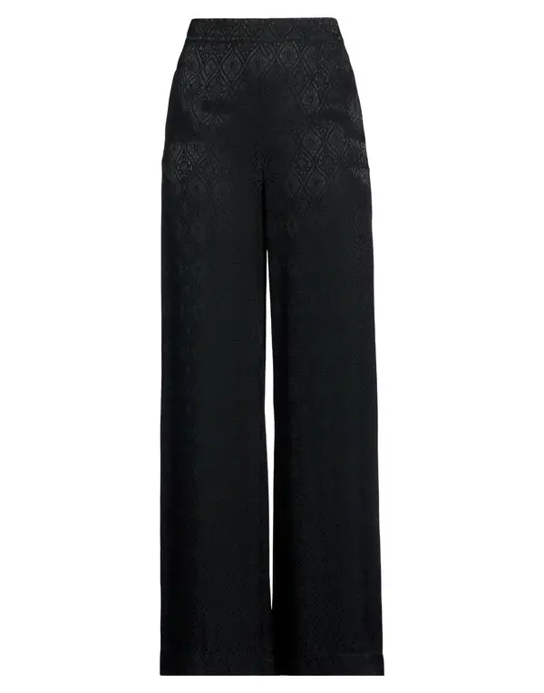 PUROTATTO Wide Leg Jacquard Viscose & Acetate Pants