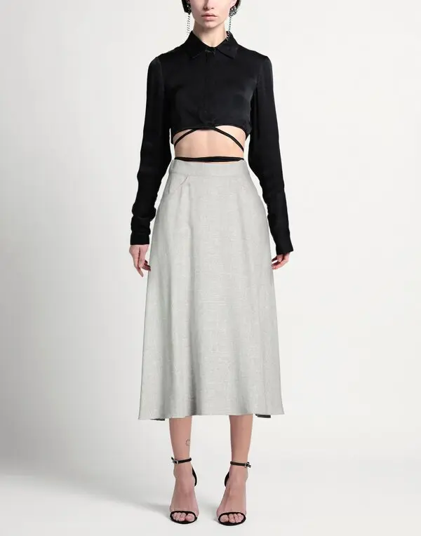 PUROTATTO Flared Midi Skirt
