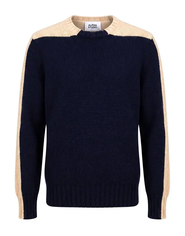 Alpha Studio Sweater Midnight Size Wool, Polyamide, Alpaca Wool