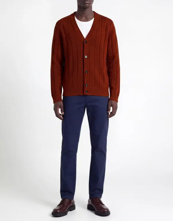 ZANONE Cardigan Rust Size Virgin Wool, Cashmere