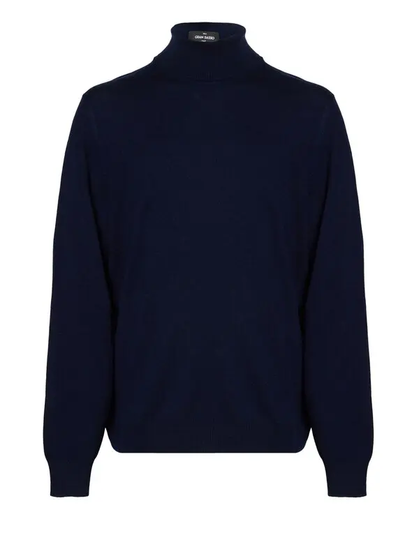 GRAN SASSO Turtleneck Cream Size Cashmere - Blue