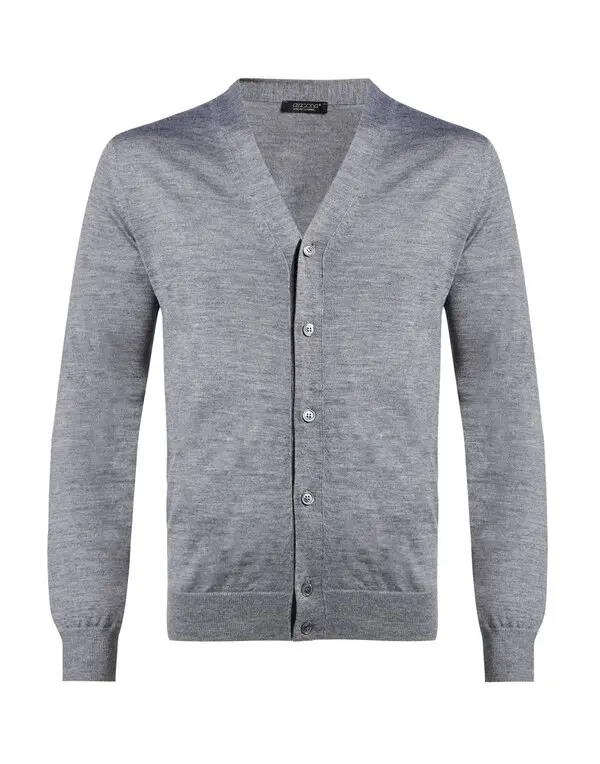 ARAGONA Cashmere And Silk Blend Cardigan - Grey