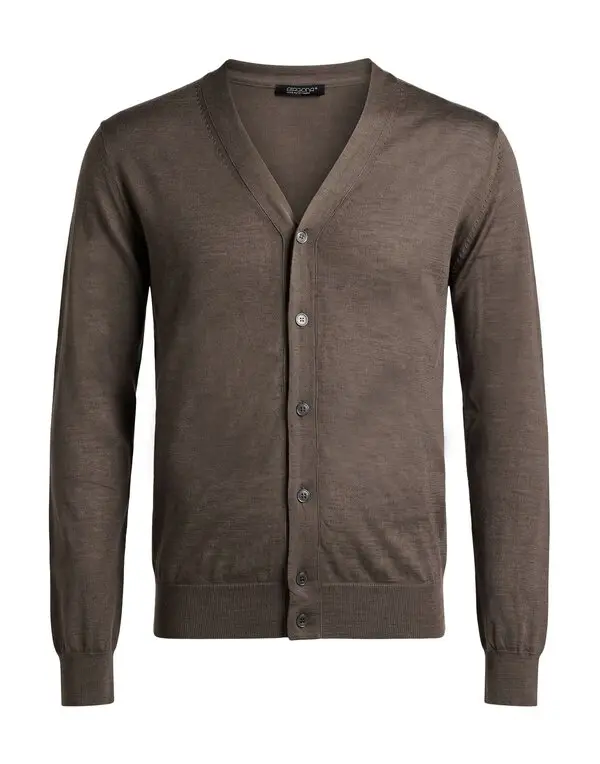 ARAGONA Cardigan Size Cashmere, Silk - Light Brown