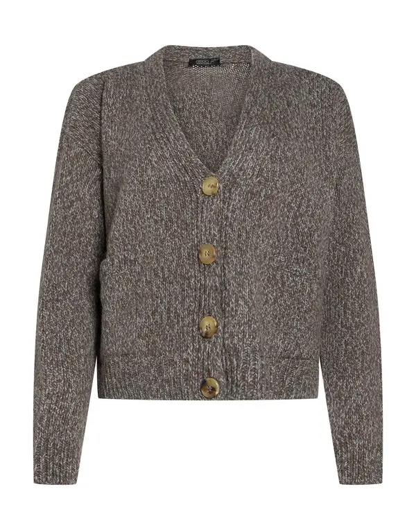 ARAGONA Alpaca Wool Cardigan - Brown