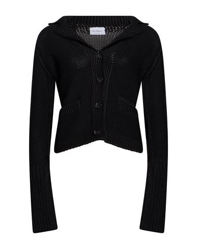 FERRAGAMO Cardigan Size Virgin Wool, Silk - Black