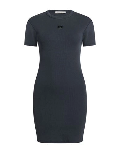 Calvin Klein Ribbed Jersey T-shirt Mini Dress