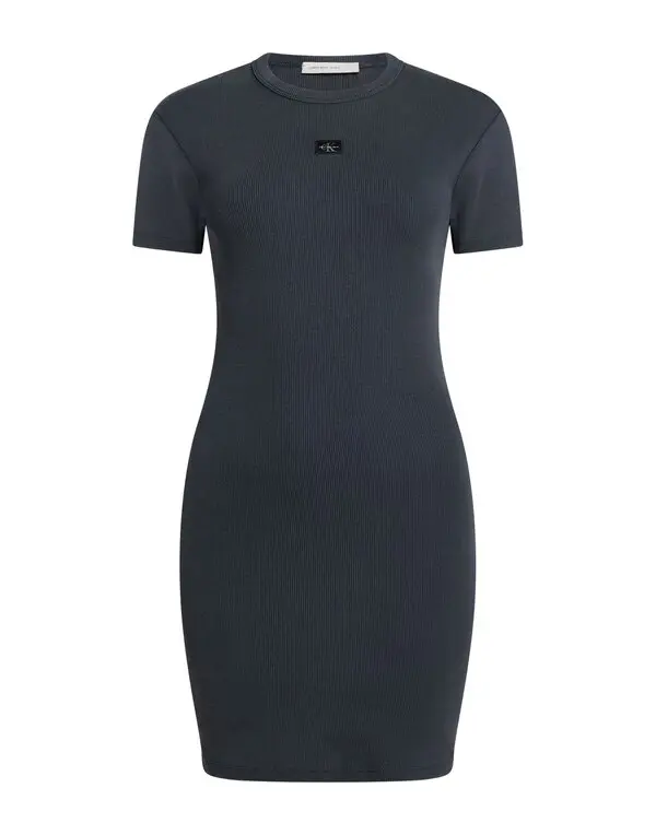 Calvin Klein Ribbed Jersey T-shirt Mini Dress