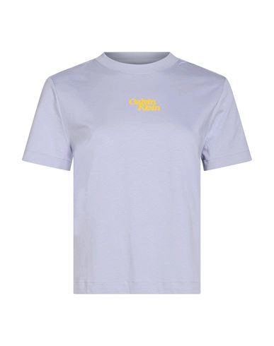 Calvin Klein T-shirt Lilac Size Cotton - Purple