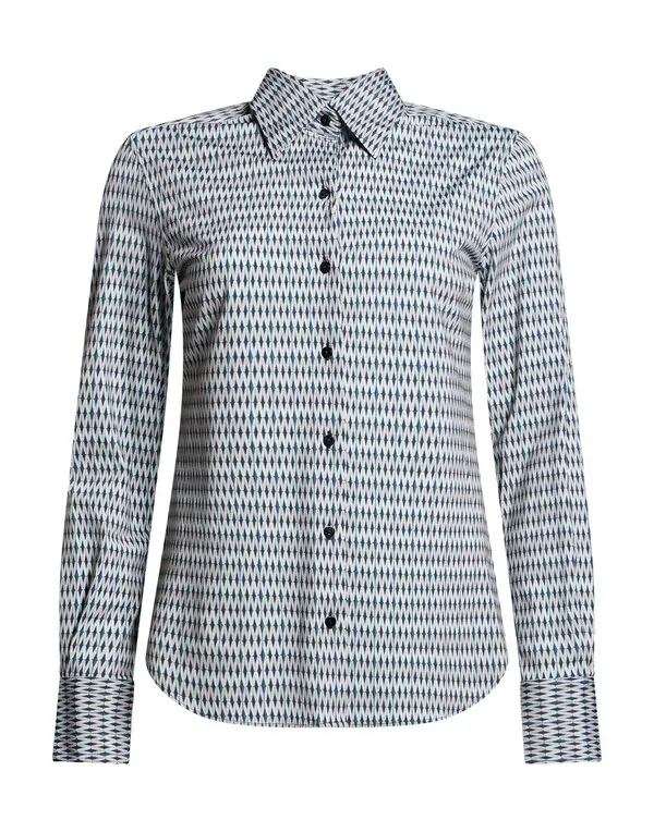 XACUS Geometric Print Polyamide & Elastane Shirt
