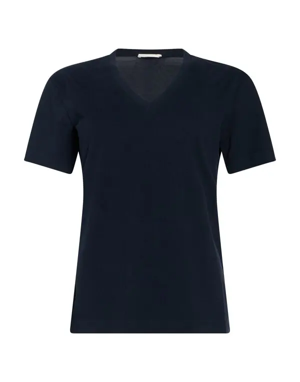 CIRCOLO 1901 Midnight Cotton Jersey V-neck T-shirt