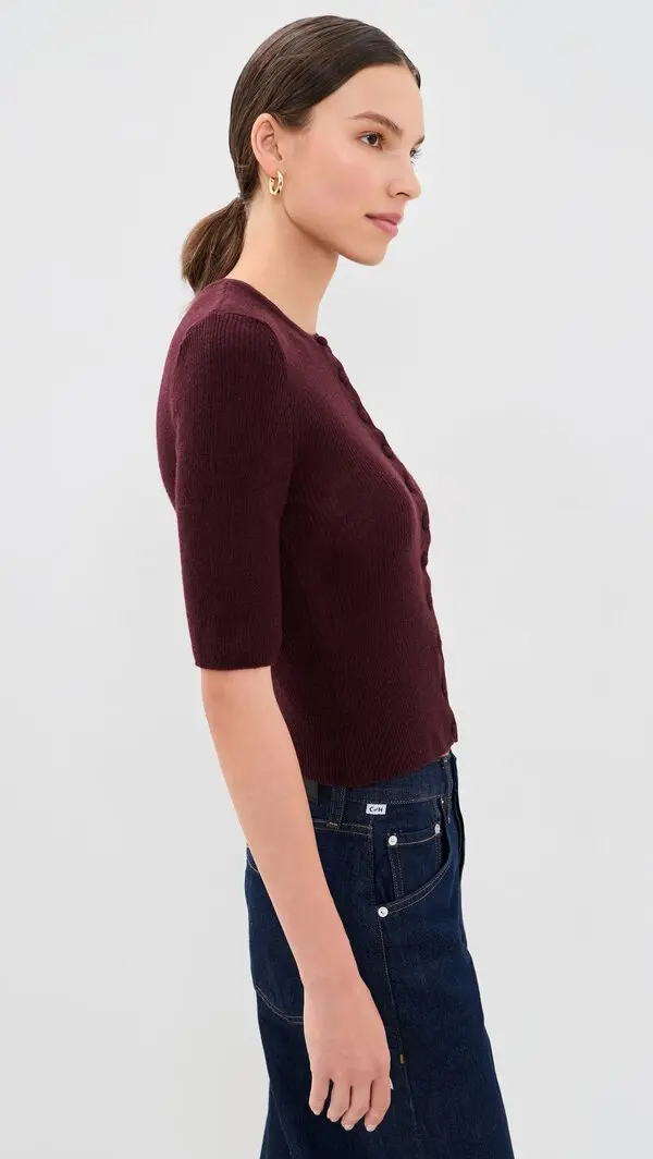 Citizens Of Humanity Tabitha Cardigan Sweater - Burgundy