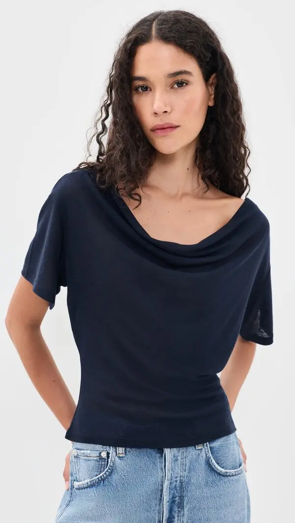 EB DENIM Madeo Cowl Neck Tee