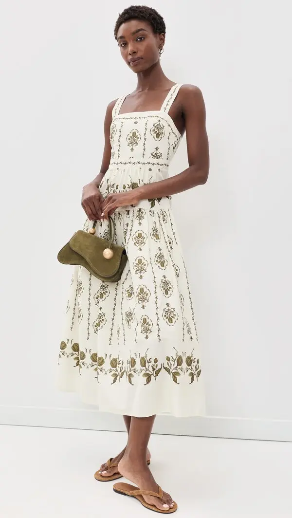 Moon River Drop-waist Midi Dress