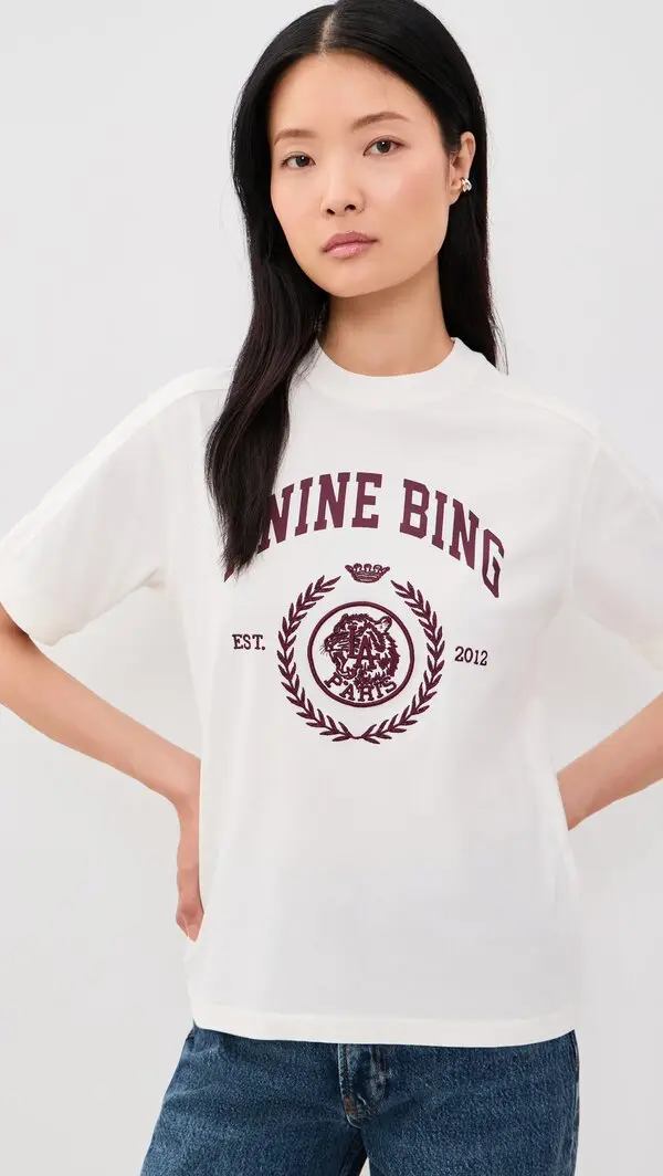 ANINE BING Jaylin Collegiate Tee