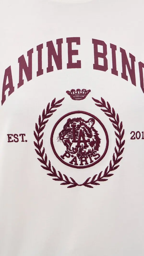 ANINE BING Jaylin Collegiate Tee