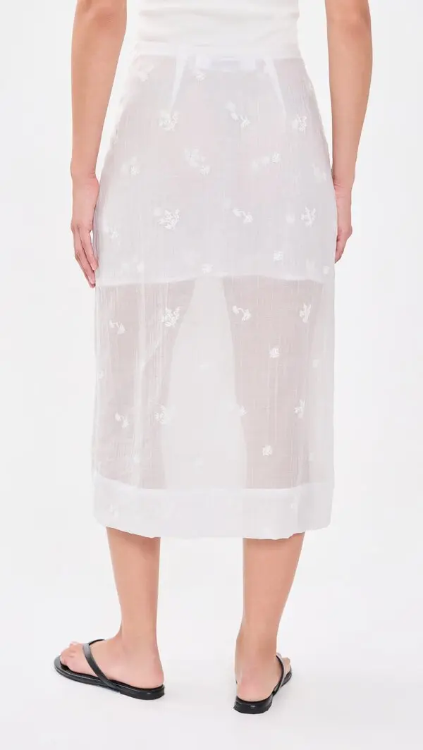 Secular Nicole Embroidered Midi Skirt