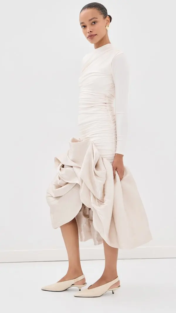 BY EFRAIN MOGOLLON Cana Rosa Midi Dress