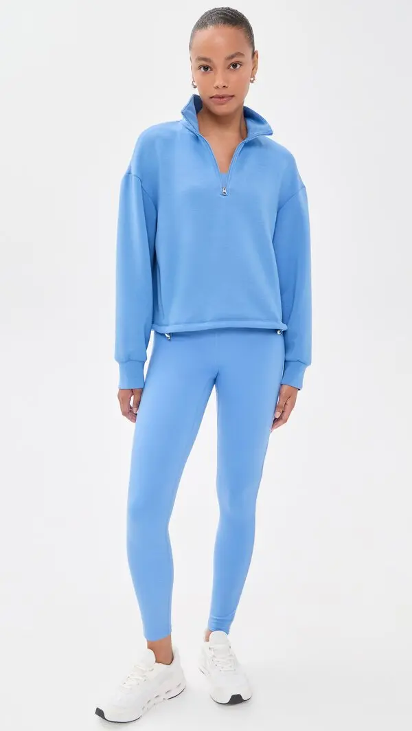 Varley Sian Cropped Half Zip Sweatshirt