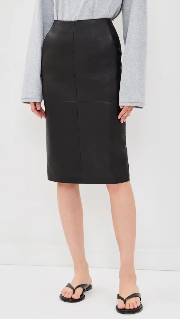 A.emery Wright Leather Skirt