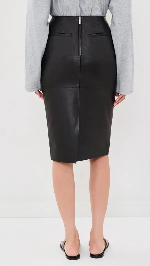A.emery Wright Leather Skirt