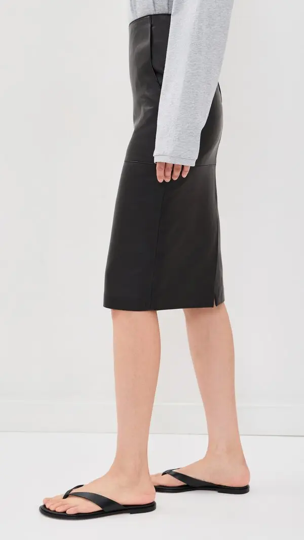 A.emery Wright Leather Skirt