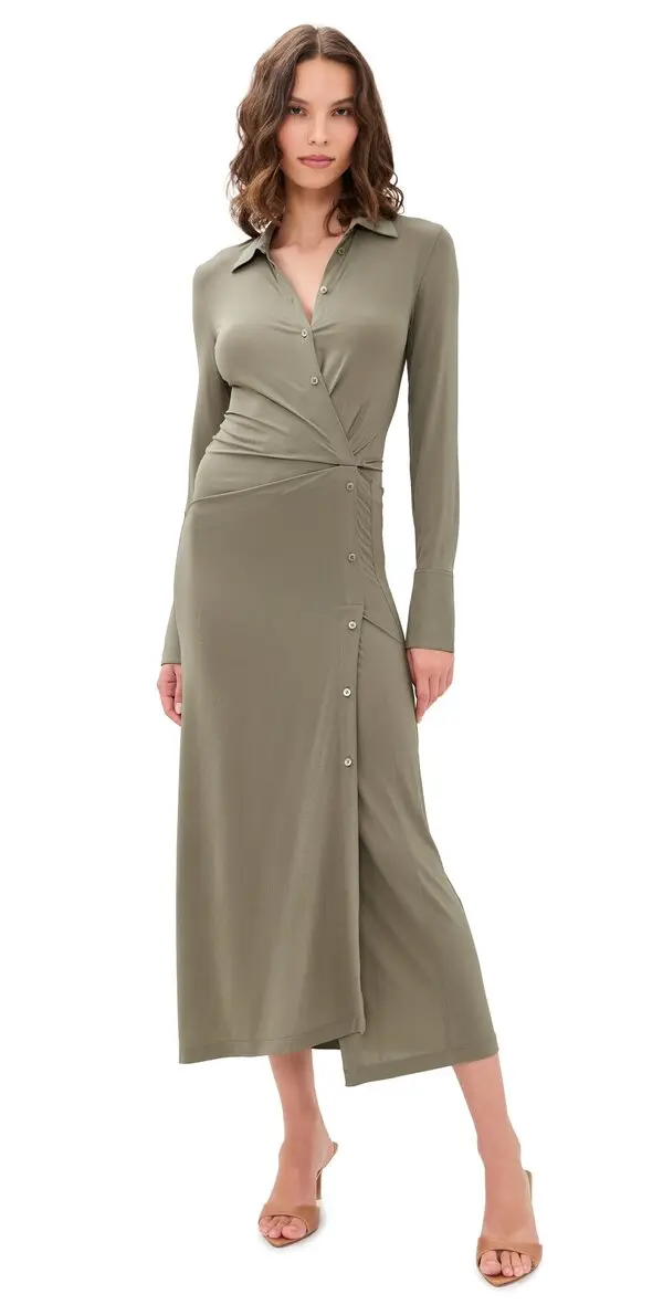 Helmut Lang Twisted Shirt Dress