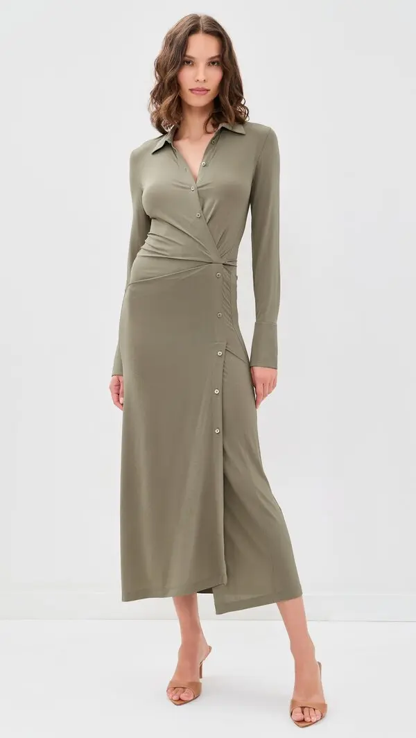 Helmut Lang Twisted Shirt Dress