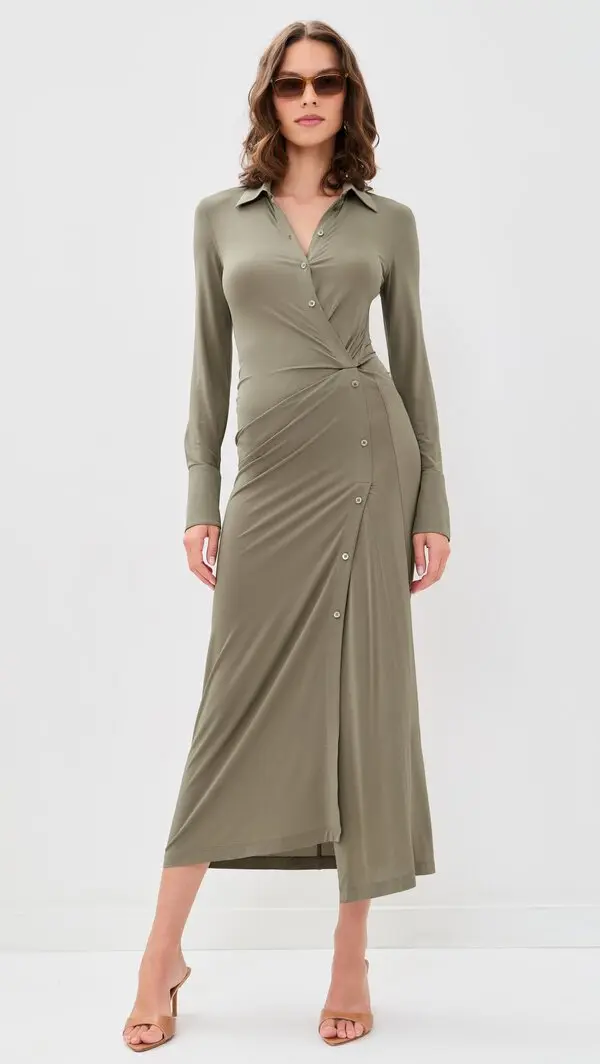 Helmut Lang Twisted Shirt Dress