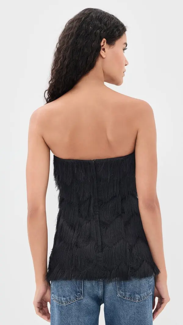 A.emery Beaton Strapless Fringe Top