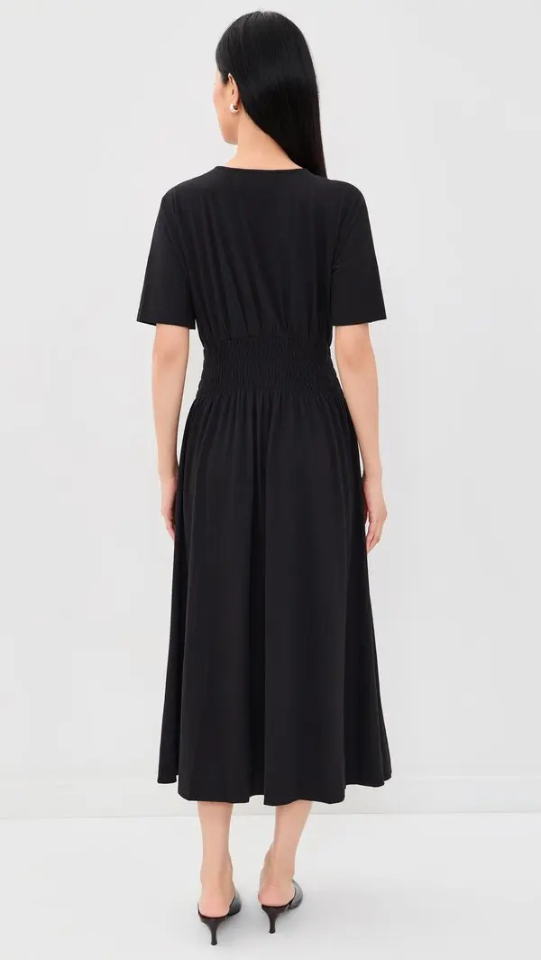 Merlette Gallen Smocked Waist Maxi Dress - Black