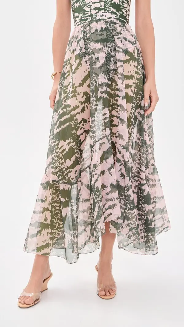 PatBO Botanic Stripe Long Skirt