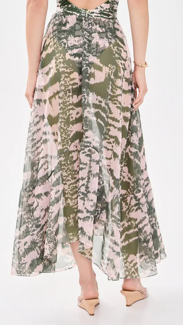 PatBO Botanic Stripe Long Skirt