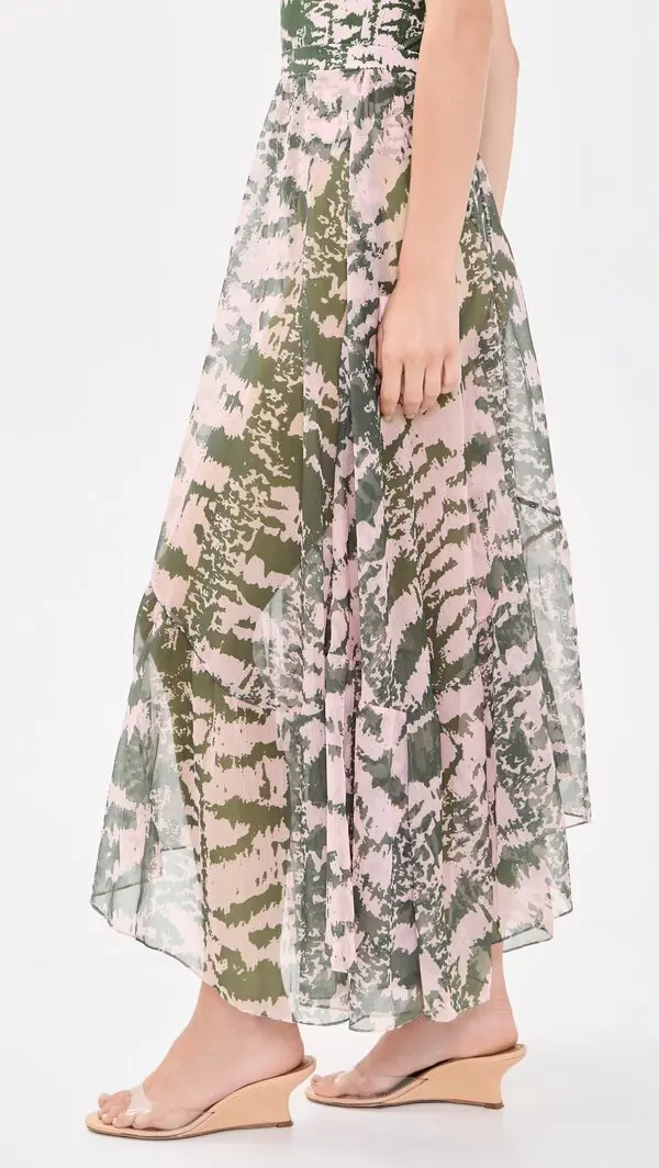PatBO Botanic Stripe Long Skirt