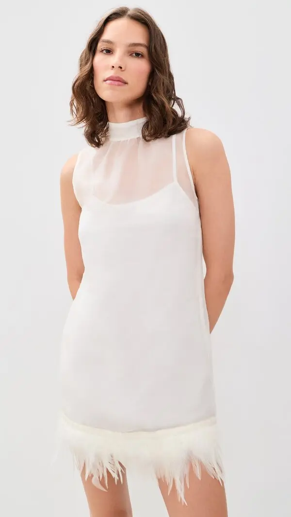 Staud Albee Silk Mini Dress
