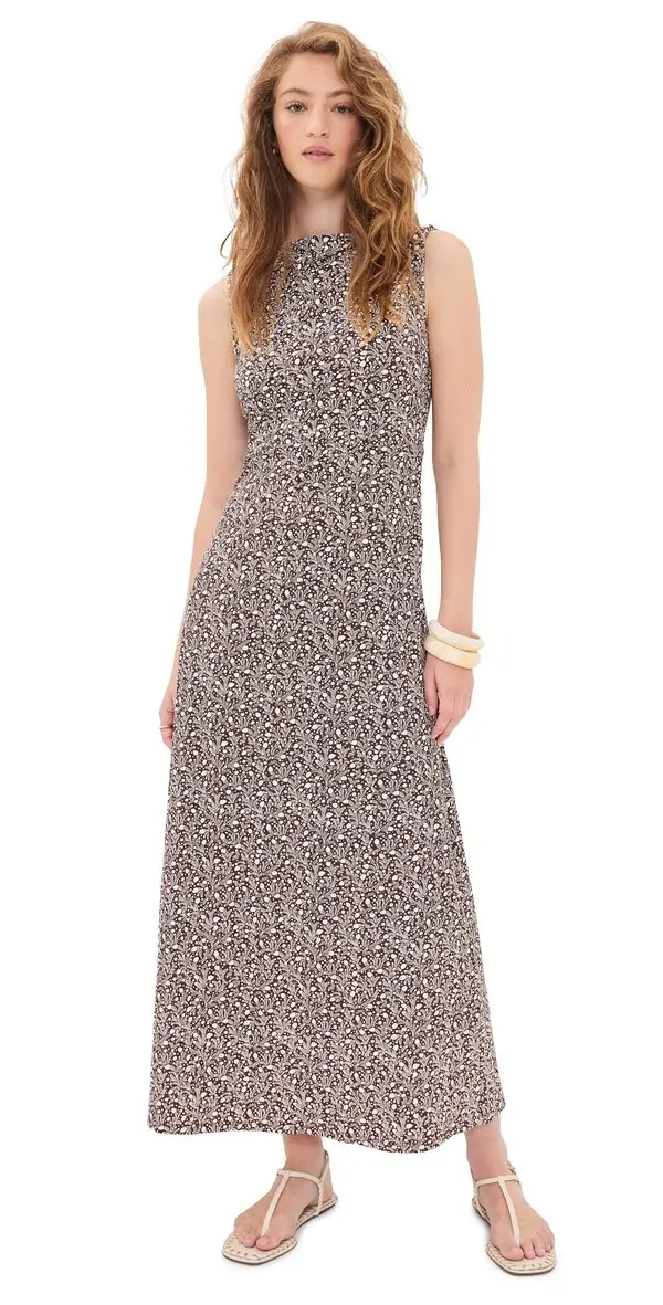 Hill House Home Sloane Maxi Dress - Ditsy Thistle