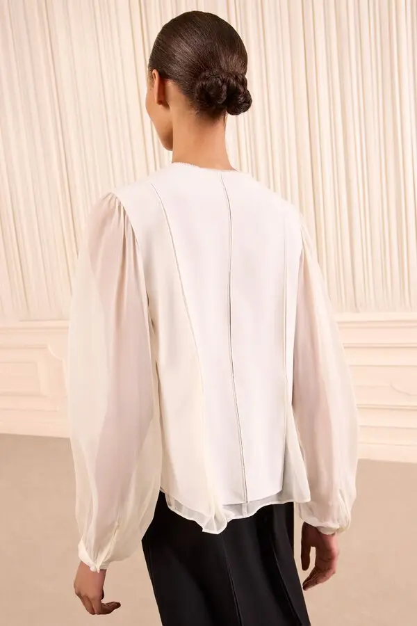 Ulla Johnson Lucette Long Sleeve Blouse - Pearled Ivory