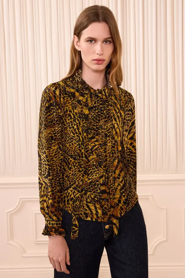 Ulla Johnson Catroux Long Sleeve Silk Blouse