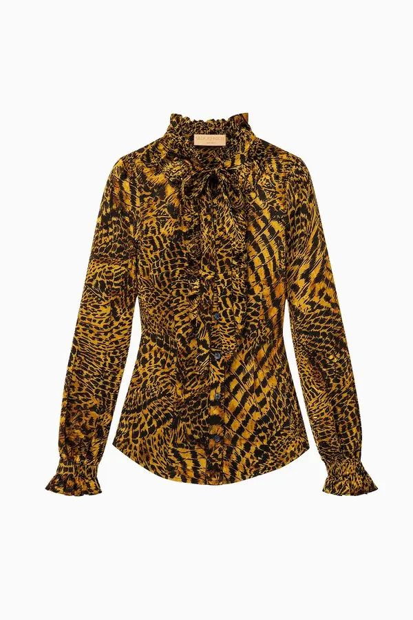 Ulla Johnson Catroux Long Sleeve Silk Blouse