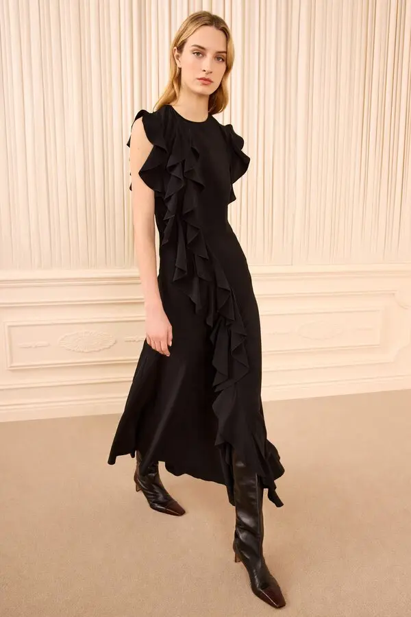 Ulla Johnson Ameline Sleeveless Silk Dress - Noir