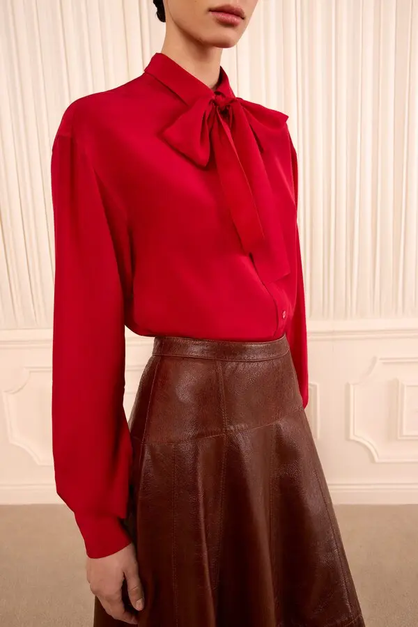 Ulla Johnson Lise Long Sleeve Silk Blouse