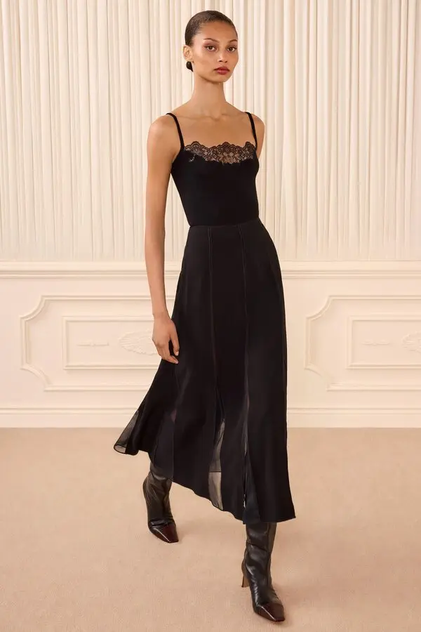 Ulla Johnson Elia Midi Skirt - Noir