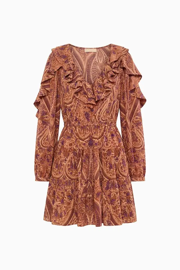 Ulla Johnson Vivi Long Sleeve Silk Mini Dress