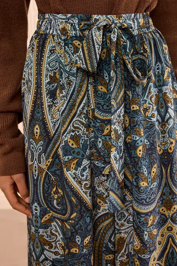 Ulla Johnson Sawyer Wide-leg Silk Printed Trousers