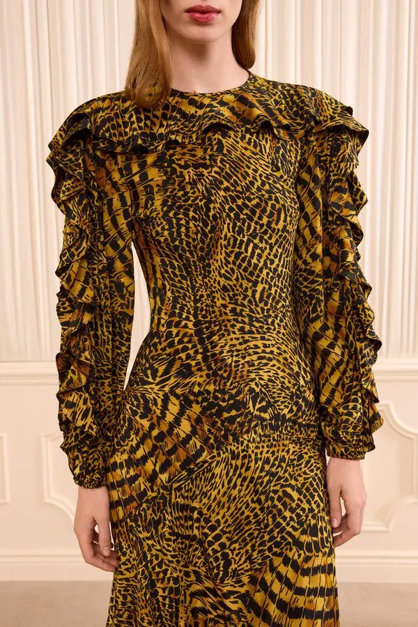Ulla Johnson Dara Long Sleeve Silk Dress