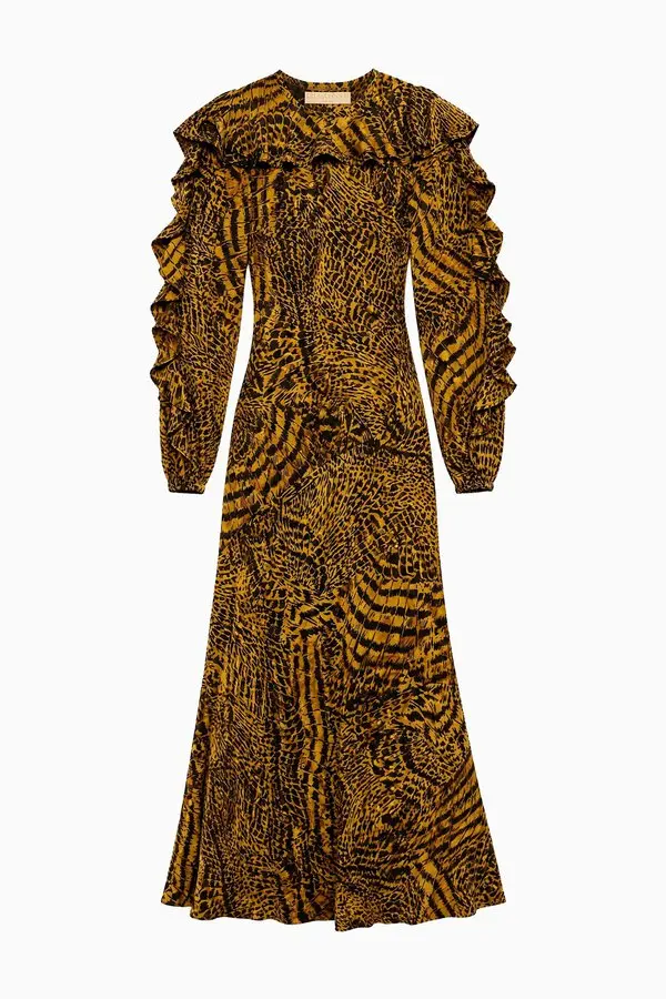 Ulla Johnson Dara Long Sleeve Silk Dress