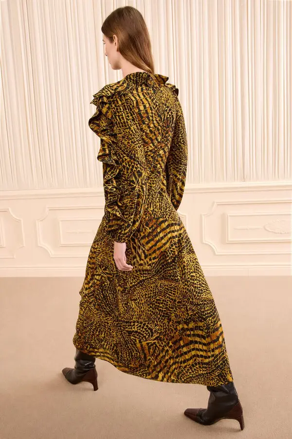 Ulla Johnson Dara Long Sleeve Silk Dress