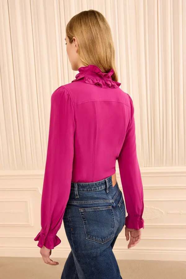 Ulla Johnson Catroux Long Sleeve Silk Blouse