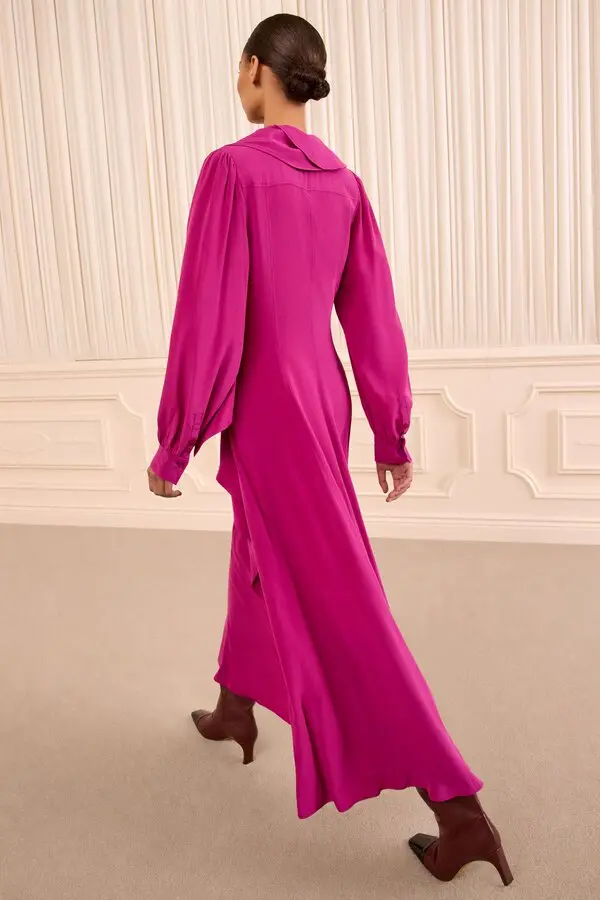 Ulla Johnson Sabrina Silk Midi Dress - Orchid