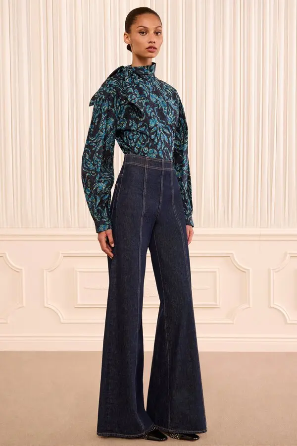 Ulla Johnson The Bianca Wide Leg Seamed Jean